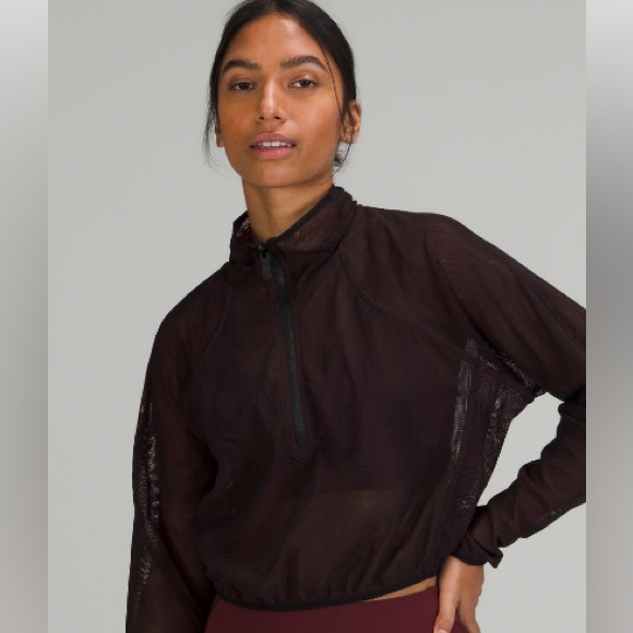lululemon athletica | Tops | Nwt Lululemon Reversible Mesh Zip Crop Top ...